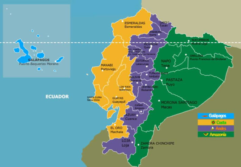 Mapa de Ecuador 2024 - EcuGob.com