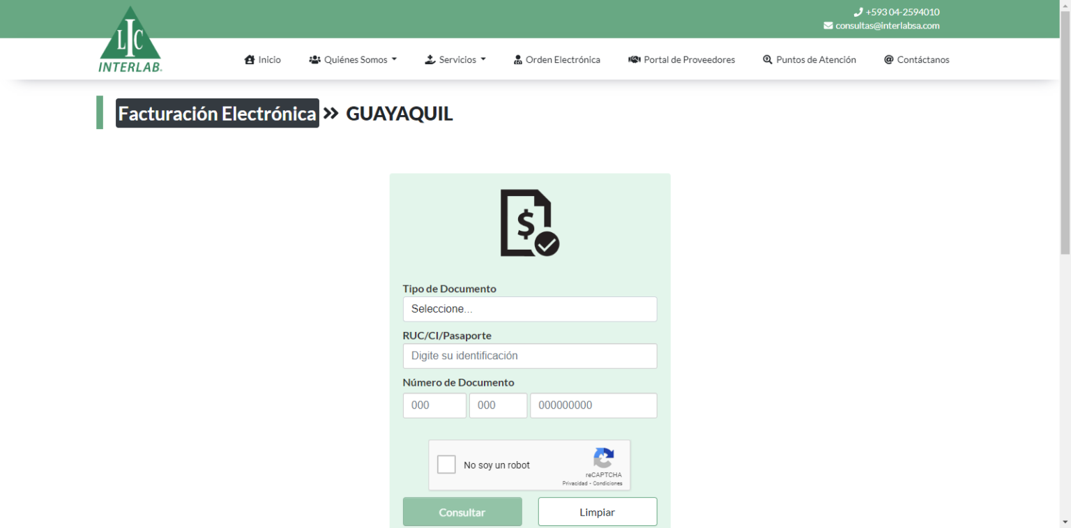 Interlab Consulta de Resultados